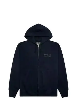WACKO MARIA Logo-print Full-zip Hoodie - Blue