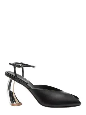 A.W.A.K.E. Mode 100mm Curved-heel Open-toe Mules - Black