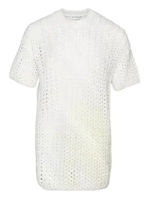 JIL SANDER Crochet-knit T-shirt - White