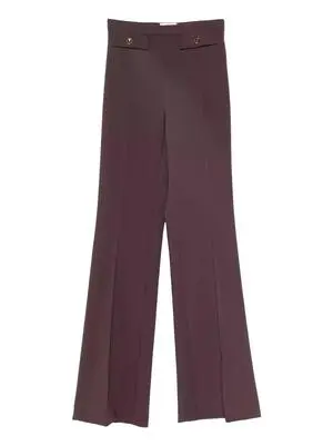 Elisabetta Franchi Button-detail Trousers - Brown