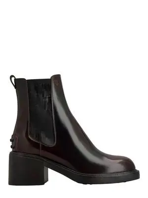TOD'S Leather Chelsea Boots - Red