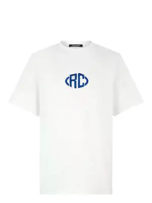 Roberto Cavalli Logo-embroidered T-shirt - White