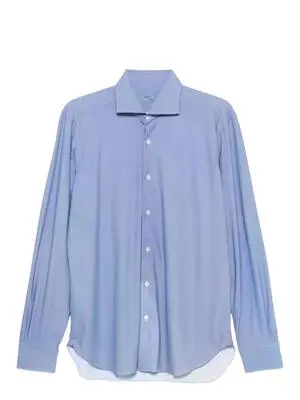 BARBA NAPOLI Long Sleeve Shirt Blue