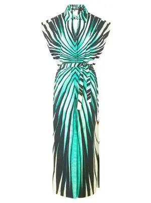 Roberto Cavalli Printed Midi Dress - Blue