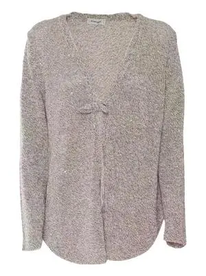 KANGRA Sequin-embellished Cardigan - Neutrals