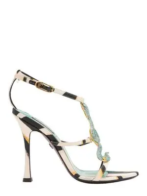Roberto Cavalli Ray Of Sea Strappy Heeled Sandals - Blue