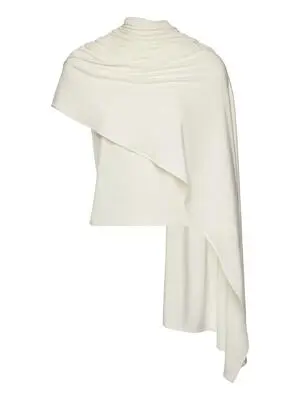 Magda Butrym Jersey Cape-effect Top - Ivory