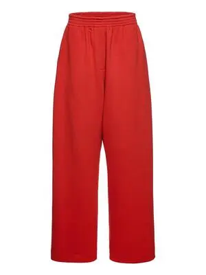 Magda Butrym Oversized Cotton-blend Sweatpants - Red