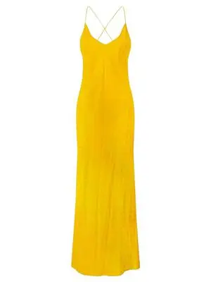 Roberto Cavalli Monogram Snake Dress - Yellow