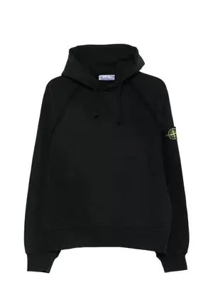 Stone Island Cotton Hoodie - Black