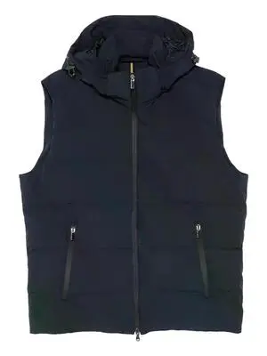 Paul & Shark Hooded Quilted Vest - Blue