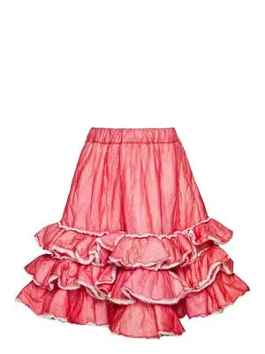 Comme Des Garçons Ruffled Tie Skirt - Red
