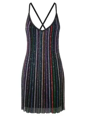 Missoni Sequin-striped Mini Dress - Black