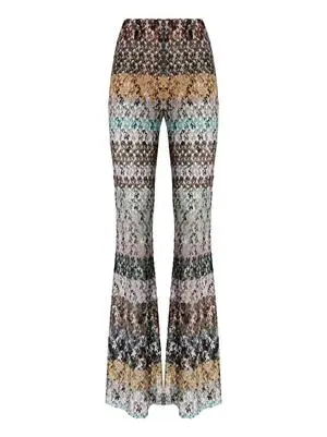 Missoni Striped Flared Trousers - Neutrals