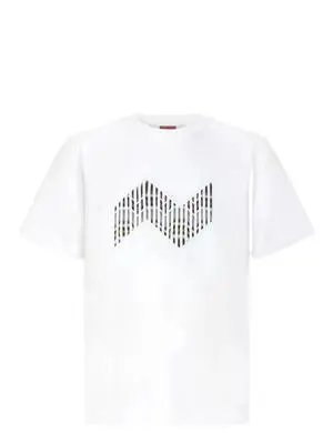 Missoni Zig-zag Pattern Logo-embroidered T-shirt - White