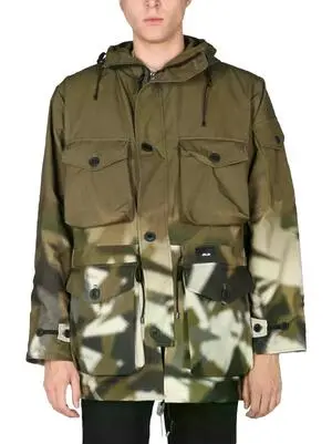 ARKAIR Camouflage Print Raincoat - Green