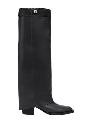 Fendi Minerva Square Toe Boots - Black