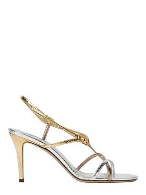 Fendi Ffold Metallic Ayers Sandals - Multicolour