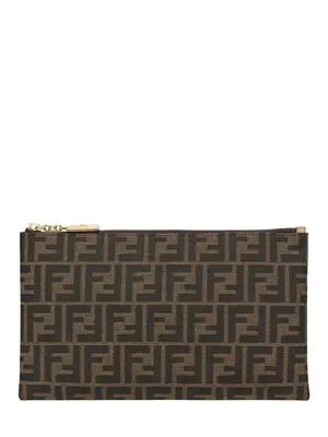 Fendi Flat Baguette Pouch Medium - Brown