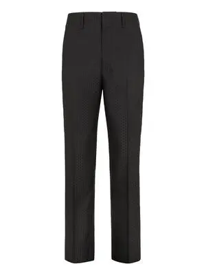 Fendi Tailored Straight-cut Trousers - Black