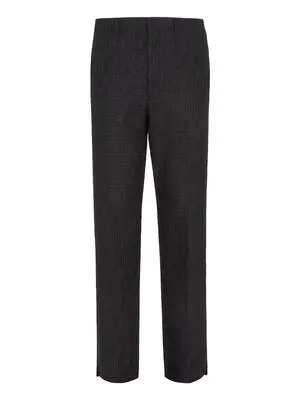 Fendi Tailored Linen Trousers - Black
