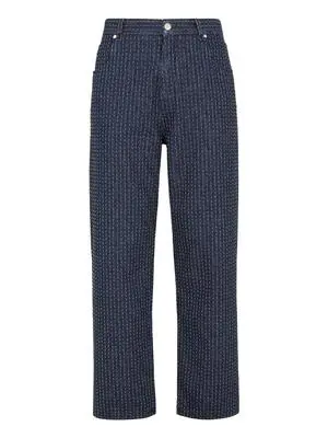 Fendi Five-pocket Long Jeans - Blue