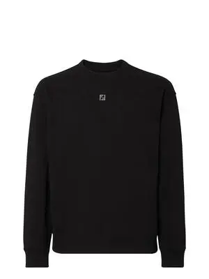 Fendi Long-sleeved Crew-neck Sweatshirt - Black
