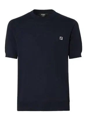 Fendi Jumper With Ff Logo - Blue