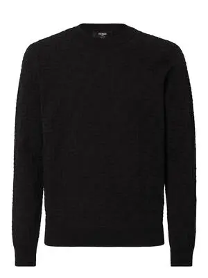 Fendi Regular-fit Pullover With Ff Selleria Stitching - Black