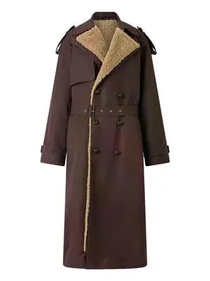 Roberto Cavalli Shearling-lined Trench Coat - Brown