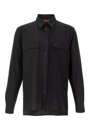 Barena Venezia Pocketed Cuffed-sleeve Shirt - Black