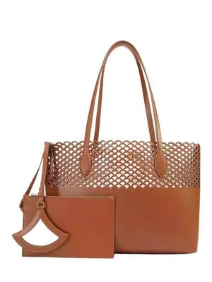 SERGIO ROSSI Mermaid Scallop-detail Tote Bag - Orange