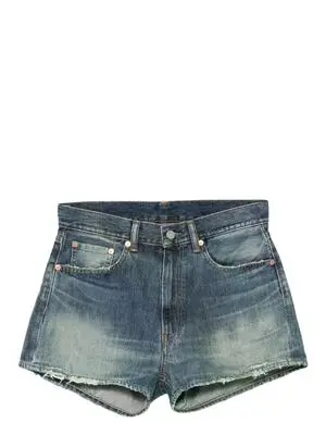 Denimist Haisley Frayed Denim Shorts - Blue