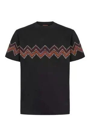 Missoni Zigzag-print Short-sleeved T-shirt - Grey