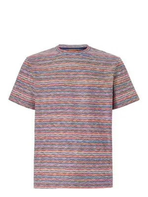 Missoni Zig-zag Pattern Crew-neck T-shirt - Red