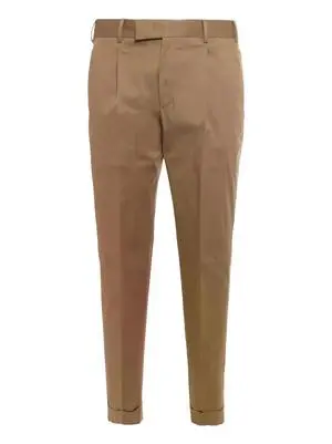 PT TORINO Pleat-detailed Pocket Trousers - Brown