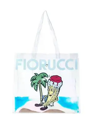 Fiorucci Graphic Print Tote Bag - Neutrals