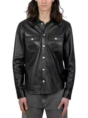 COURREGES Leather Shirt - Black