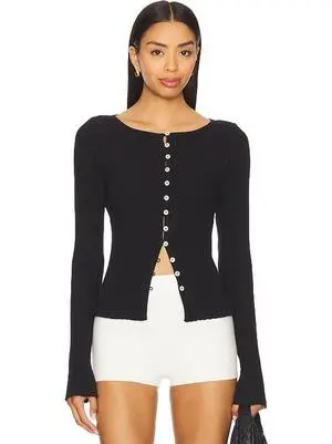Free People Tilly Long Sleeve Top - Black