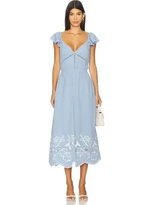 Astr The Label Odeletta Midi Dress - Blue
