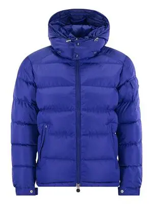 Moncler Maya Short Down Jacket With Hood Bluette