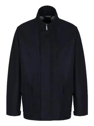Emporio Armani Full-zip Pea Coat - Natural