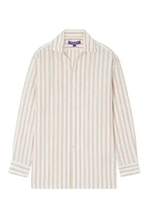Ralph Lauren Capri Striped Linen Shirt - Cream