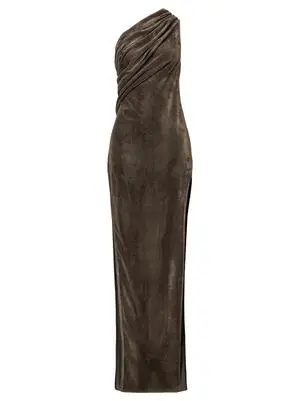 Rick Owens Athena Arrowhead One-shoulder Gown - Brown