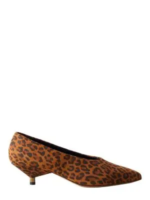 Isabel Marant Ebisa Leopard-print Suede Pumps - Animal Print