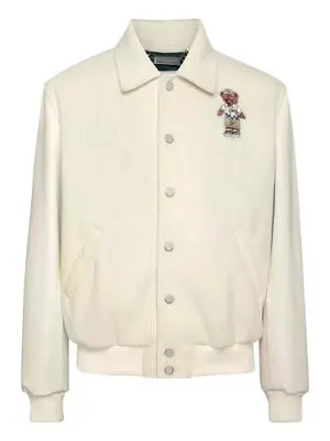 Philipp Plein Bear-embroidered Jacket - Neutrals