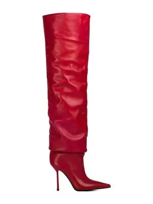 LE SILLA 100mm Bella Slouchy Pointed-toe Boots - Red