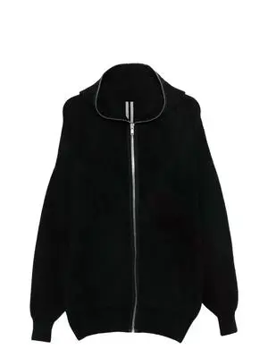 Rick Owens Hooded Zip-up Hoodie - Black