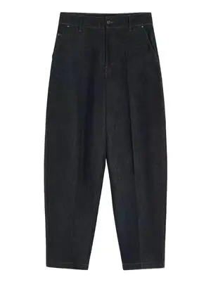 LEMAIRE Maxi Barrel Patch-Pockets Trousers Blue