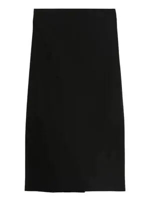 Alberta Ferretti Pencil Wool-blend Skirt - Black